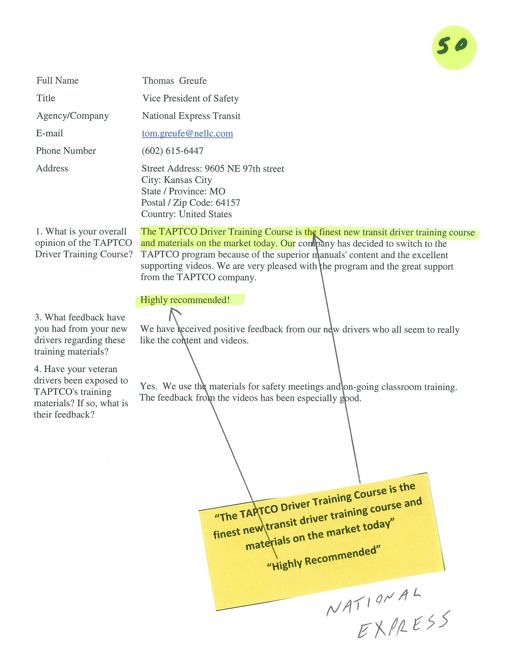 Dozens of testimonials from our customers