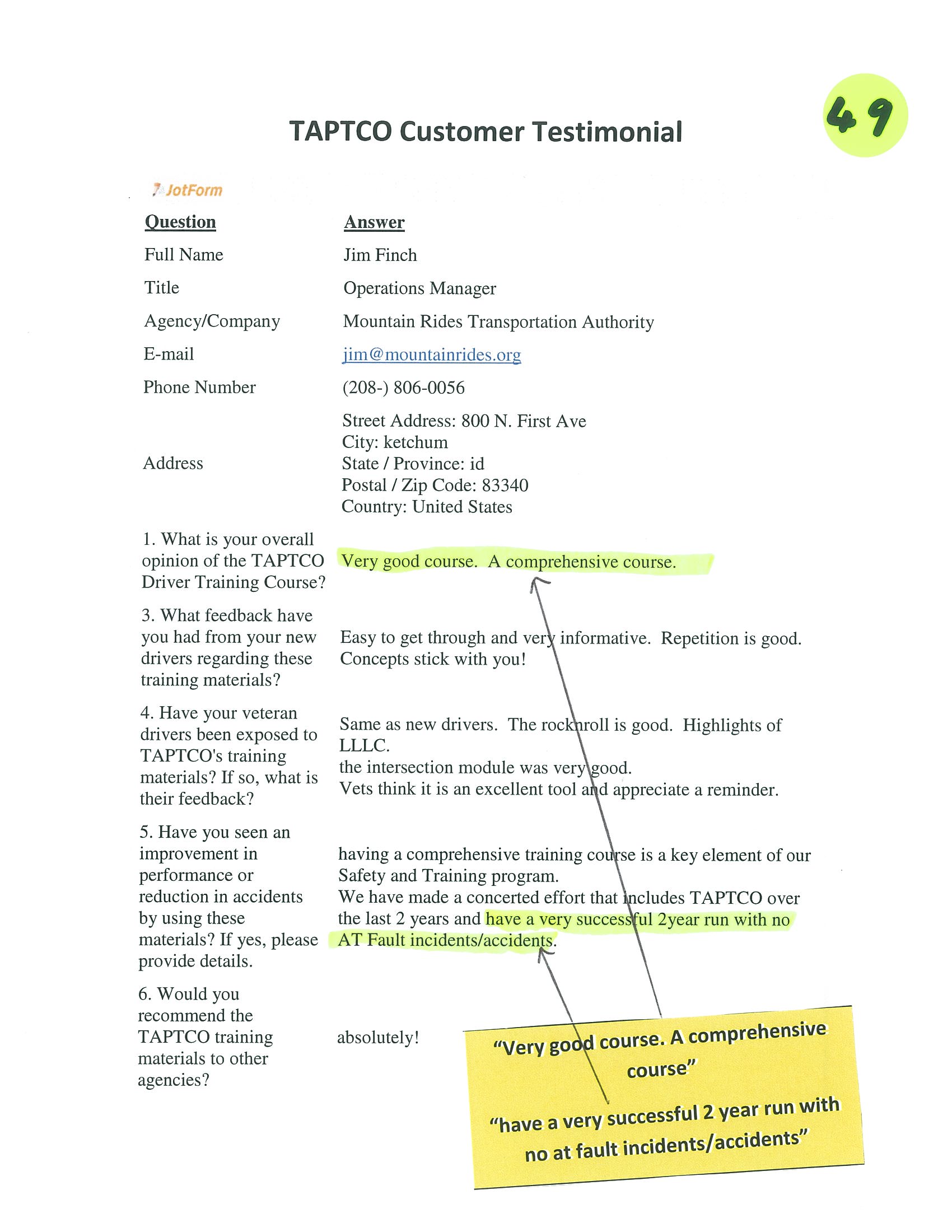 Dozens of testimonials from our customers