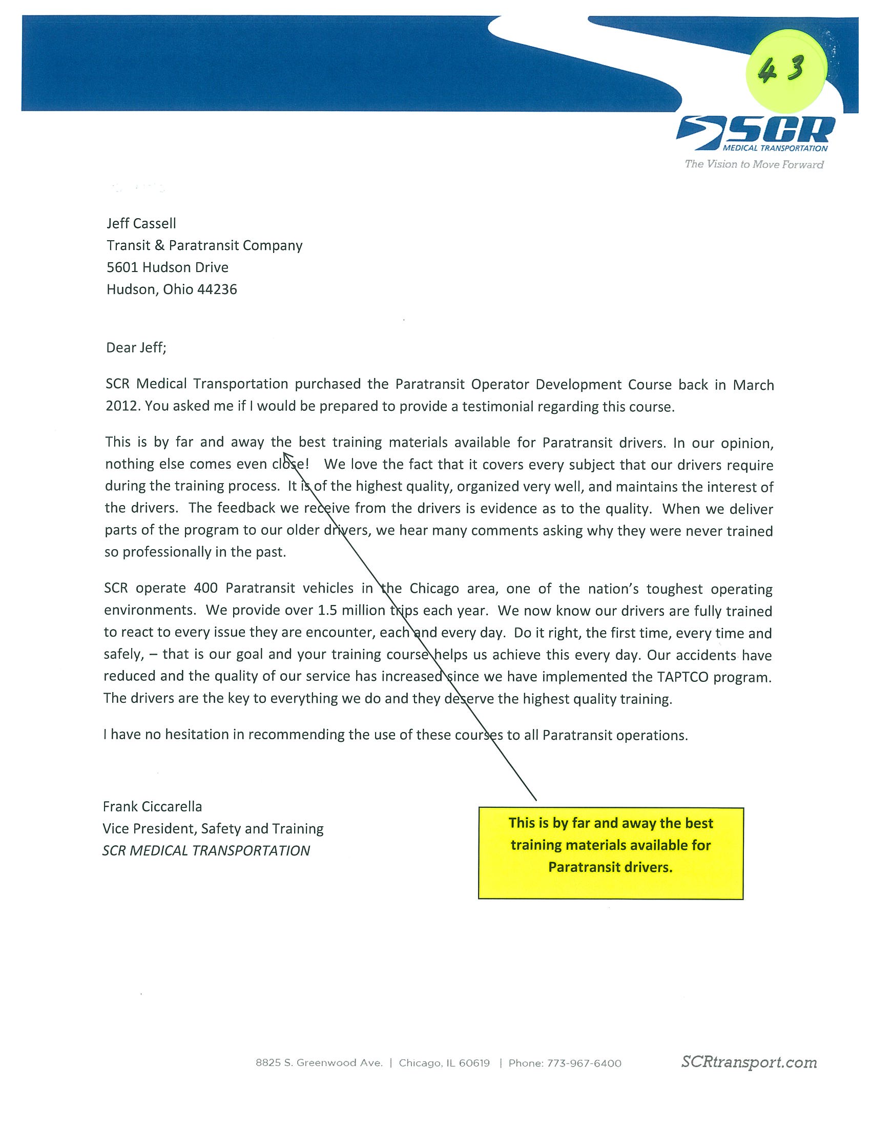 Dozens of testimonials from our customers