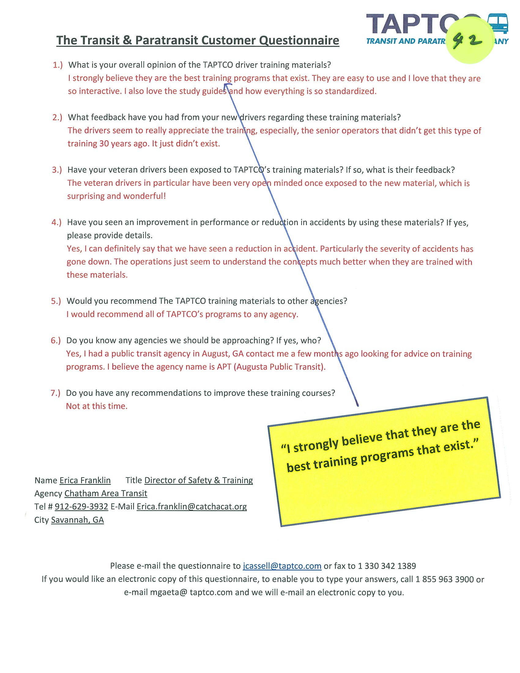 Dozens of testimonials from our customers