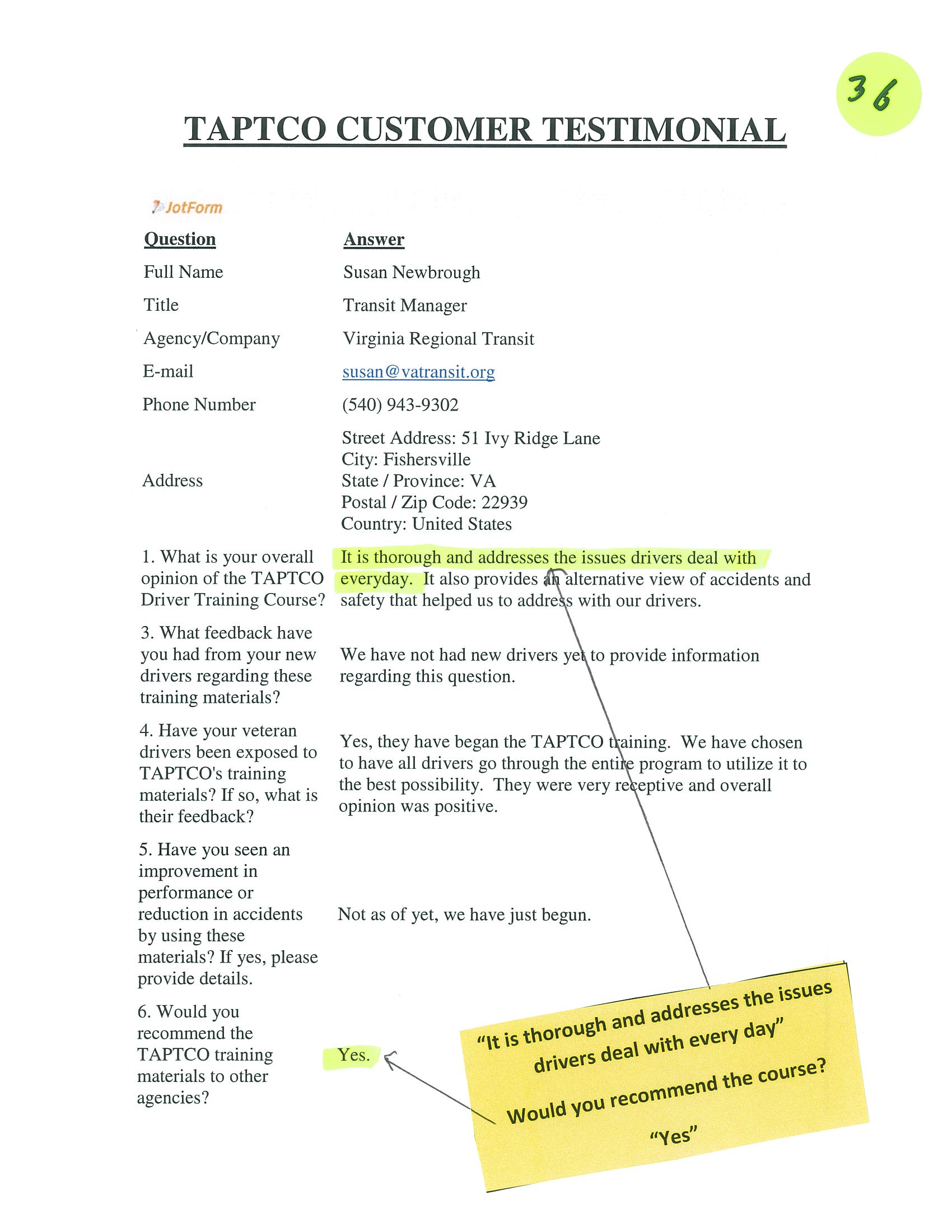 Dozens of testimonials from our customers