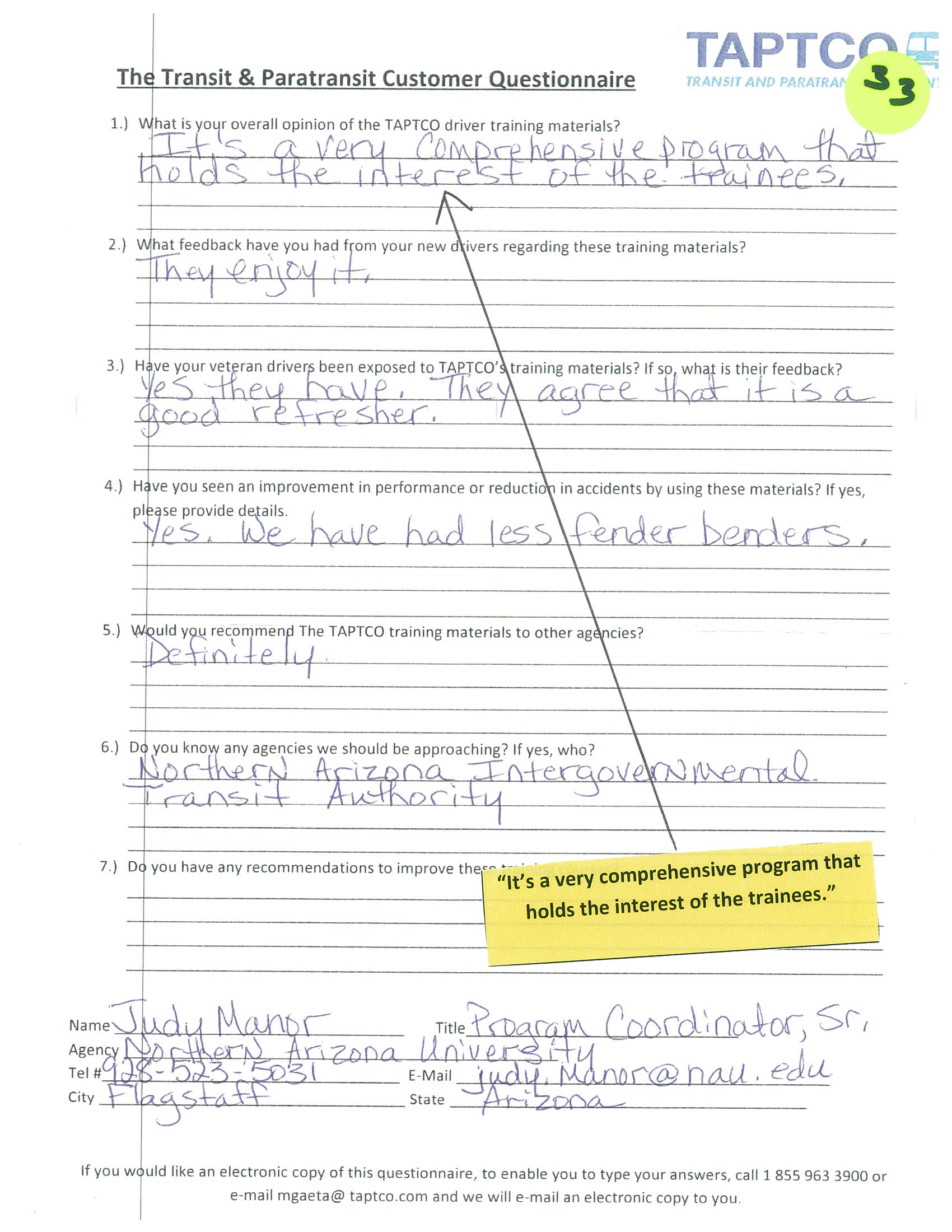 Dozens of testimonials from our customers