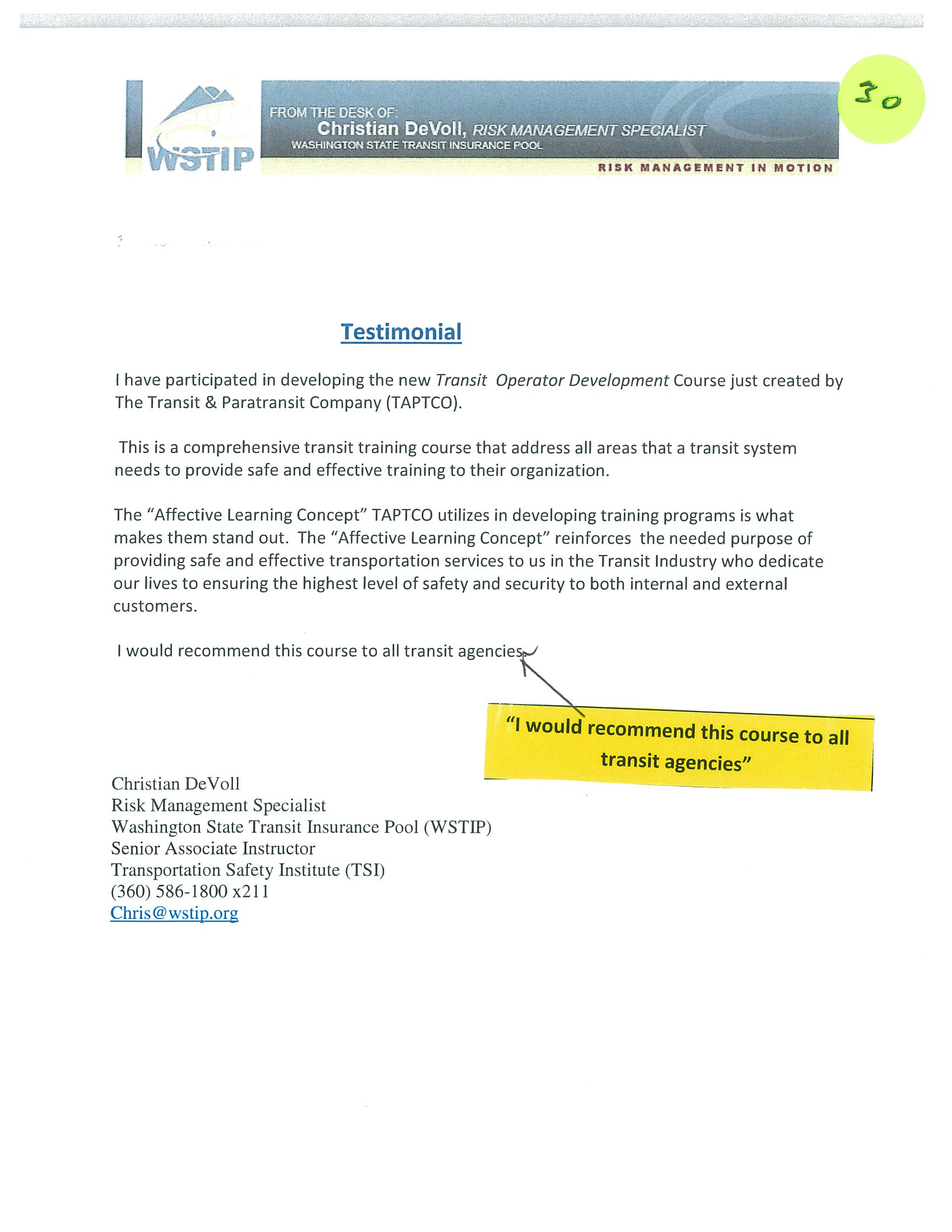 Dozens of testimonials from our customers